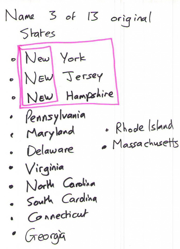Name three of the original States – Immigration Test